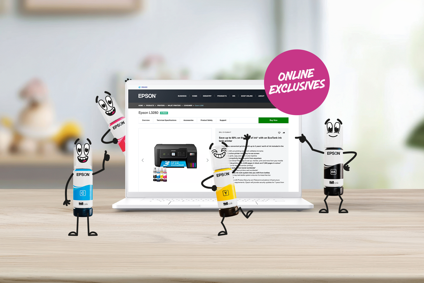 Refillable Ink Tank Printers | Online exclusives | Epson United Kingdom